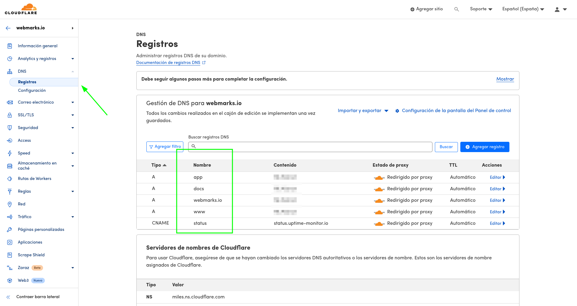 Cloudflare - Webmarks Docs